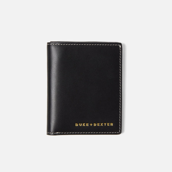 Dean Cherry Print Black Leather Wallet & DUKE + DEXTER