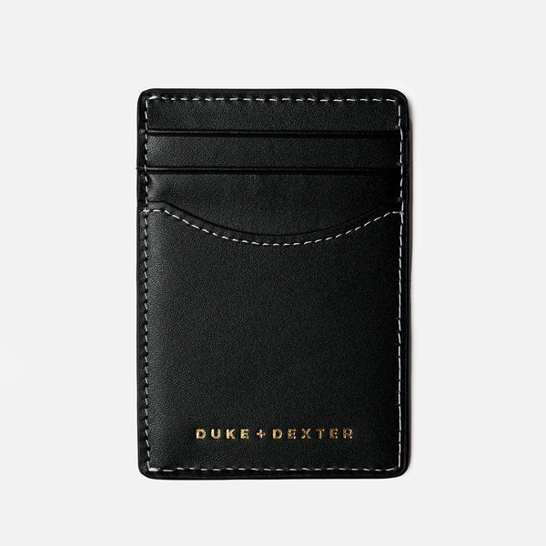 Dean Cherry Leather Card Holder & DUKE + DEXTER