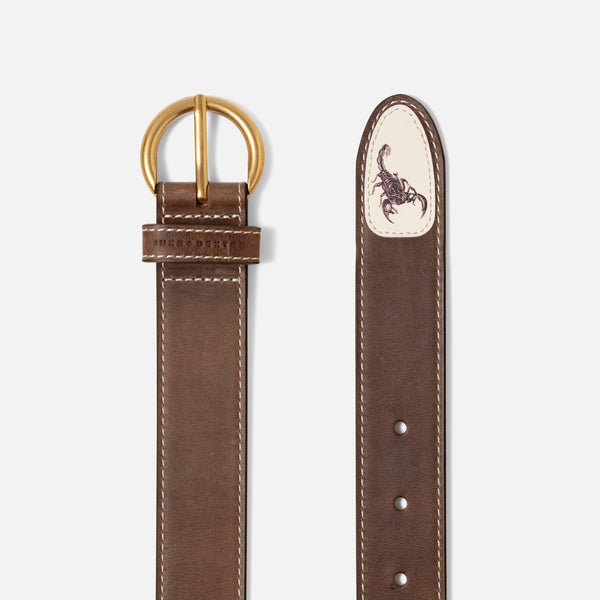 Ellis Chestnut Scorpion Belt & DUKE + DEXTER