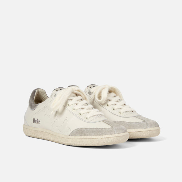 Plus Duke Grey + White German Army Trainer - Women's & DUKE + DEXTER