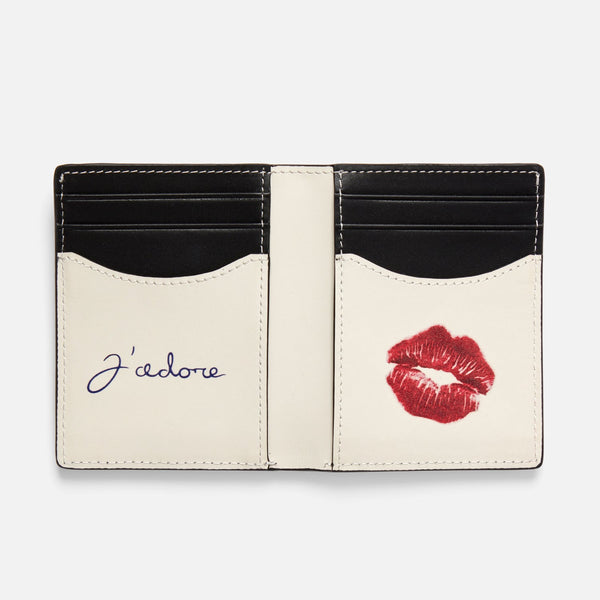 Dean Kiss Print Black Leather Wallet & DUKE + DEXTER