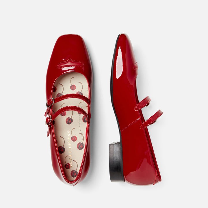 Ruby Red Patent Leather Mary Jane - Women's & DUKE + DEXTER