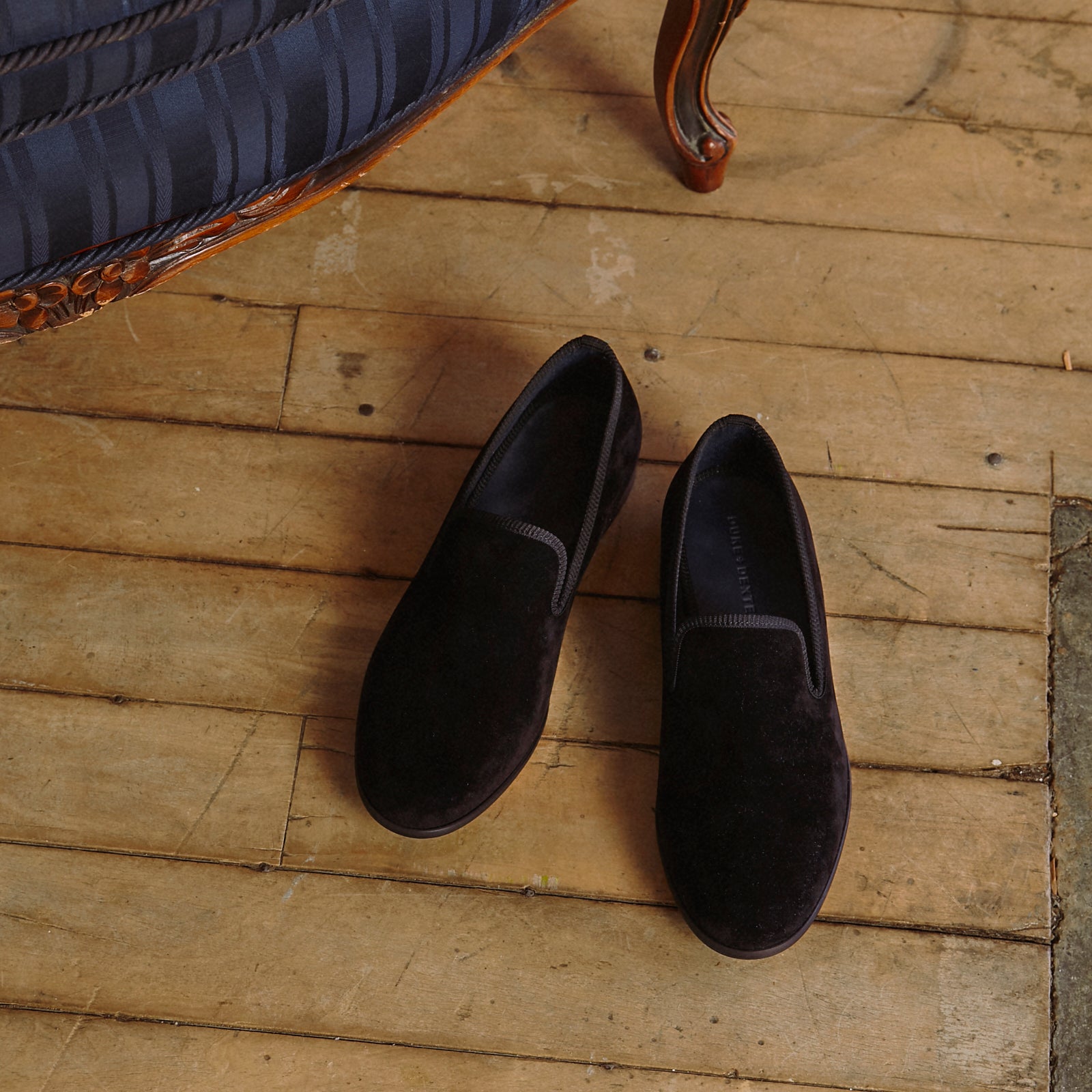 Men's Bowler Black Suede Loafer & DUKE + DEXTER
