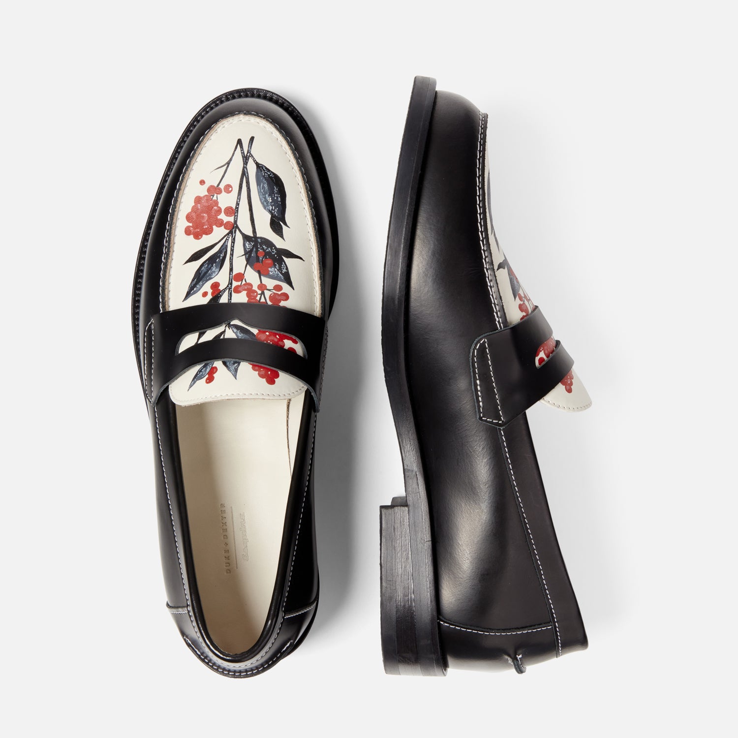 WILDE Custom Hand-Painted Berry Penny Loafer & DUKE + DEXTER