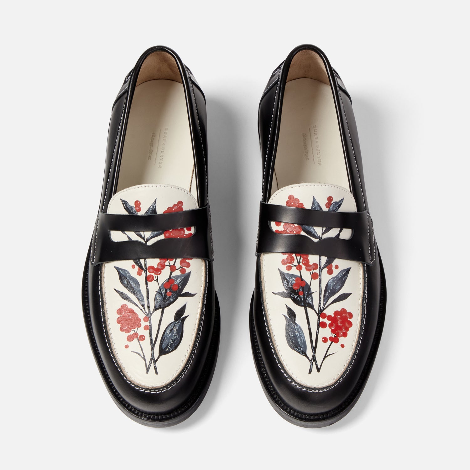 WILDE Custom Hand-Painted Berry Penny Loafer & DUKE + DEXTER